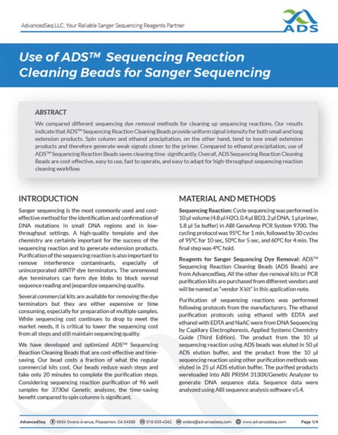 Product Literature - AdvancedSeq